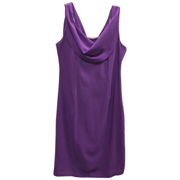 TESSY | Dresses | Tessy Draped Neck Purple Poly Night Out Dress S ...